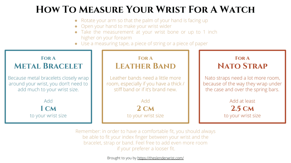 How To Measure Your Wrist Size Properly (+ Straps & Bracelets Sizes ...